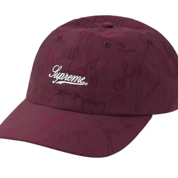 Supreme | Accessories | Supreme Script Logos 6panel Hat Purple Fw2 Week ...